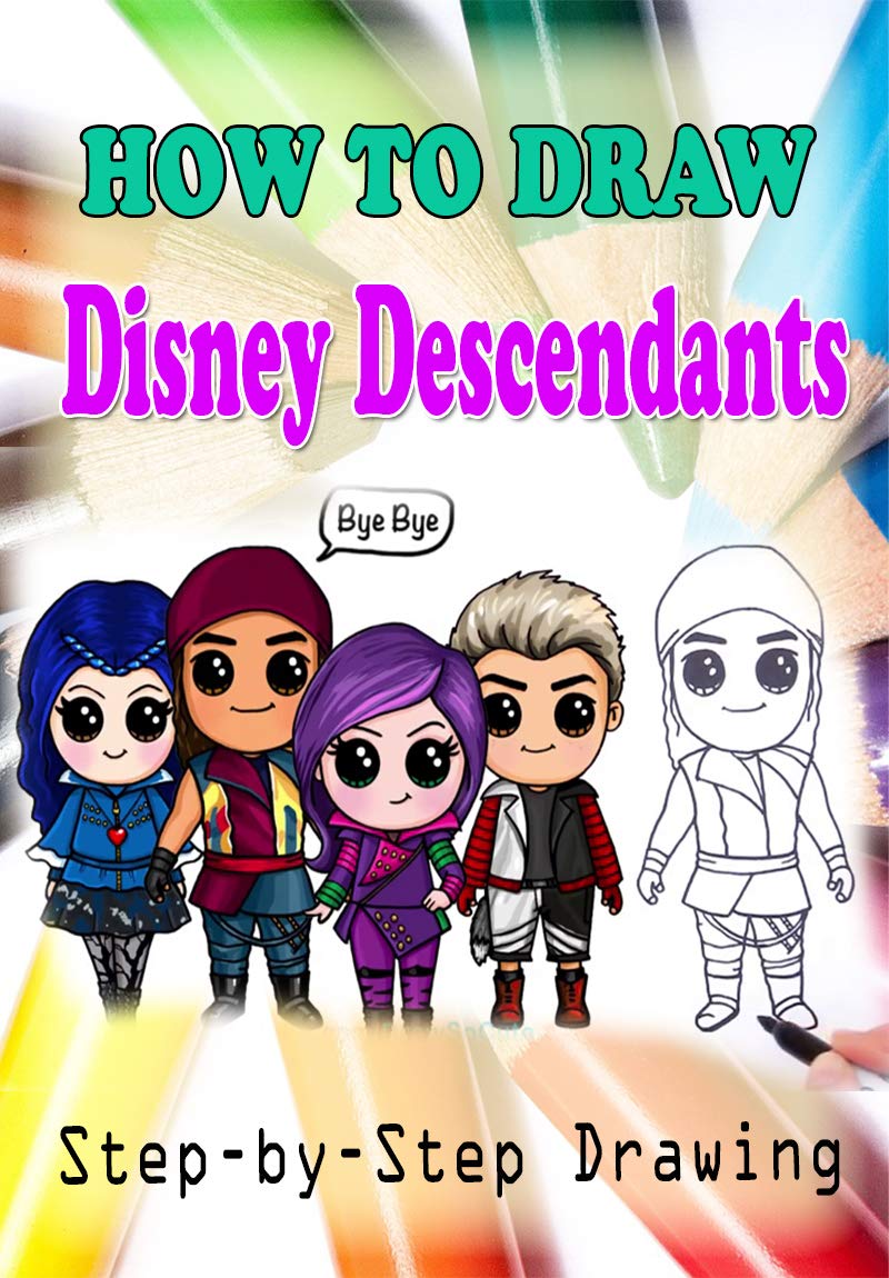 How to Draw Disney Descendants : Easy Step-by-step Drawing by Hagry ...