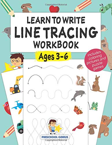 Learn to Write Line Tracing Workbook - Ages 3-6: Pen control ...
