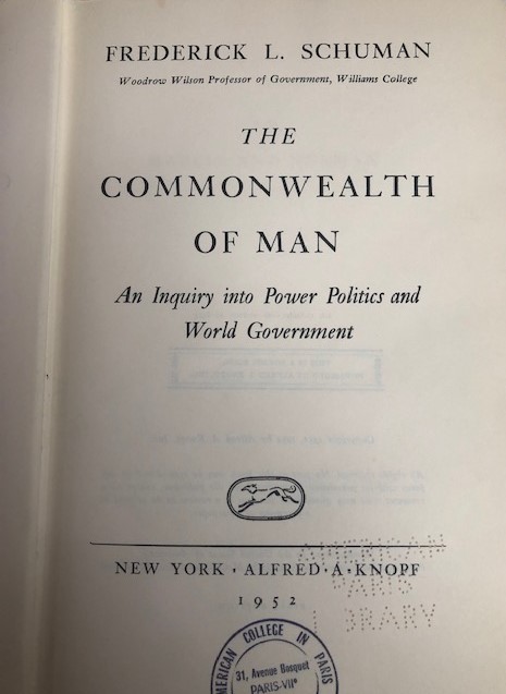 The Commonwealth of Man: An Inquiry into Power Politics and World ...