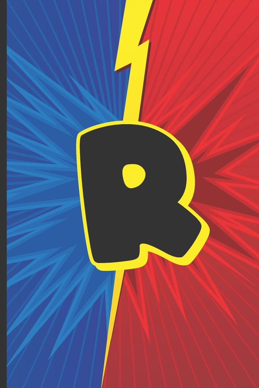 R: Superhero Monogram Initial Notebook for boys Letter R | 6" x 9 ...