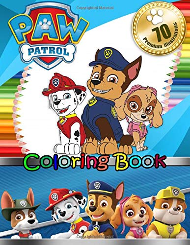 Paw Patrol JUMBO Coloring Book: 70 Artistic Illustrations for Kids of ...