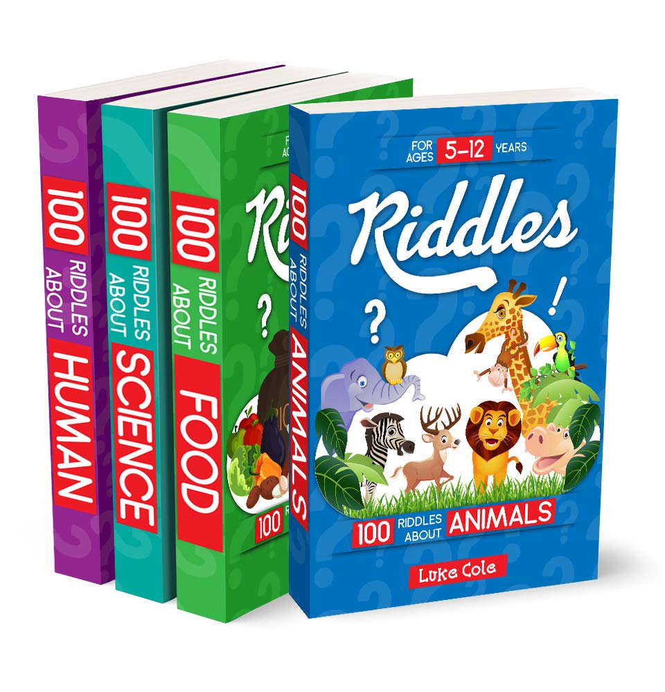 Riddles for Kids: 4 books in 1 collection of puzzle games, quiz, trivia ...