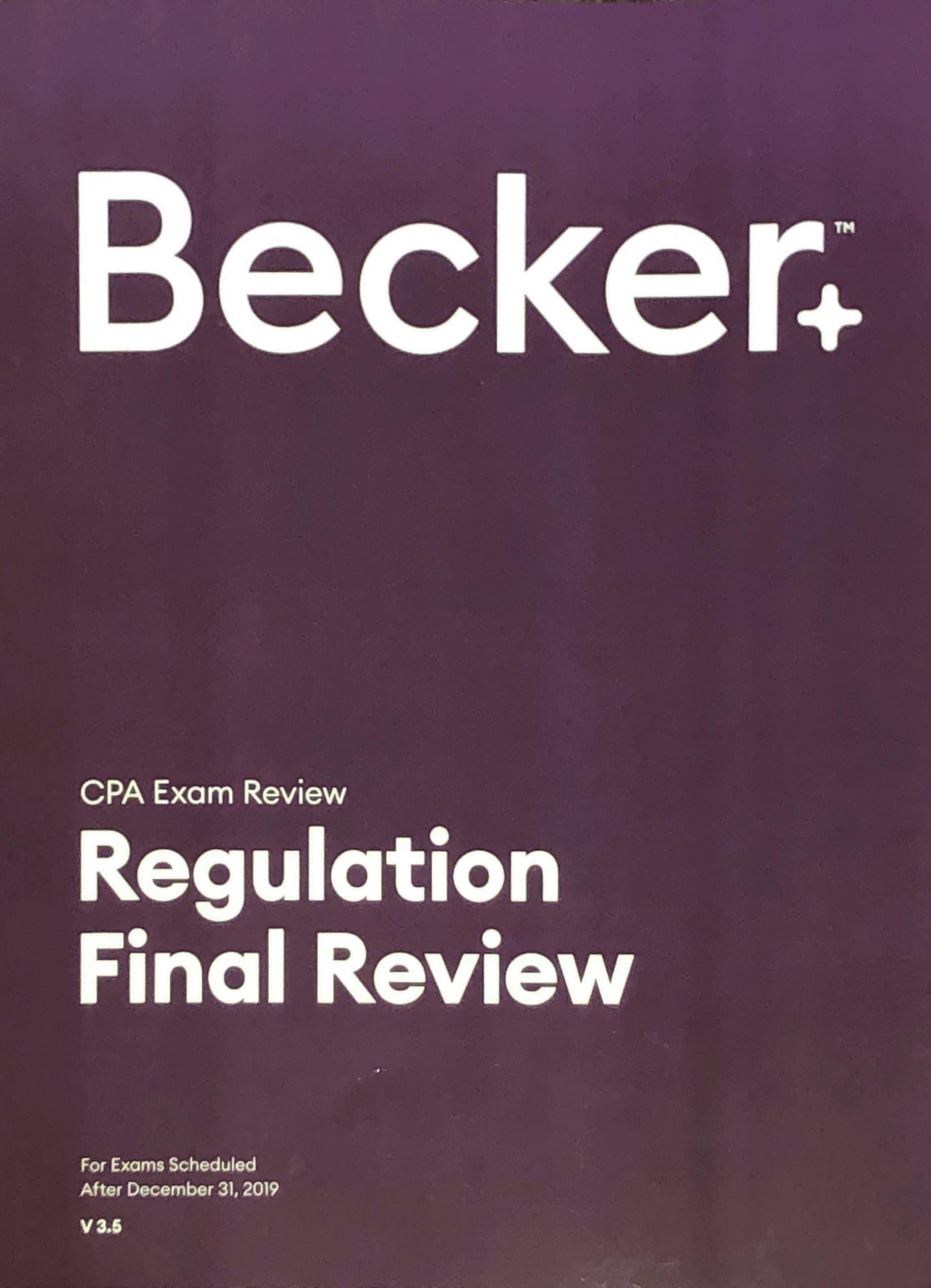 Becker Regulation Final Review v3.5 by Becker Professional Education ...