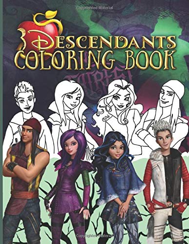 Descendants Coloring Book: Descendants 2 Stunning Coloring Books For ...