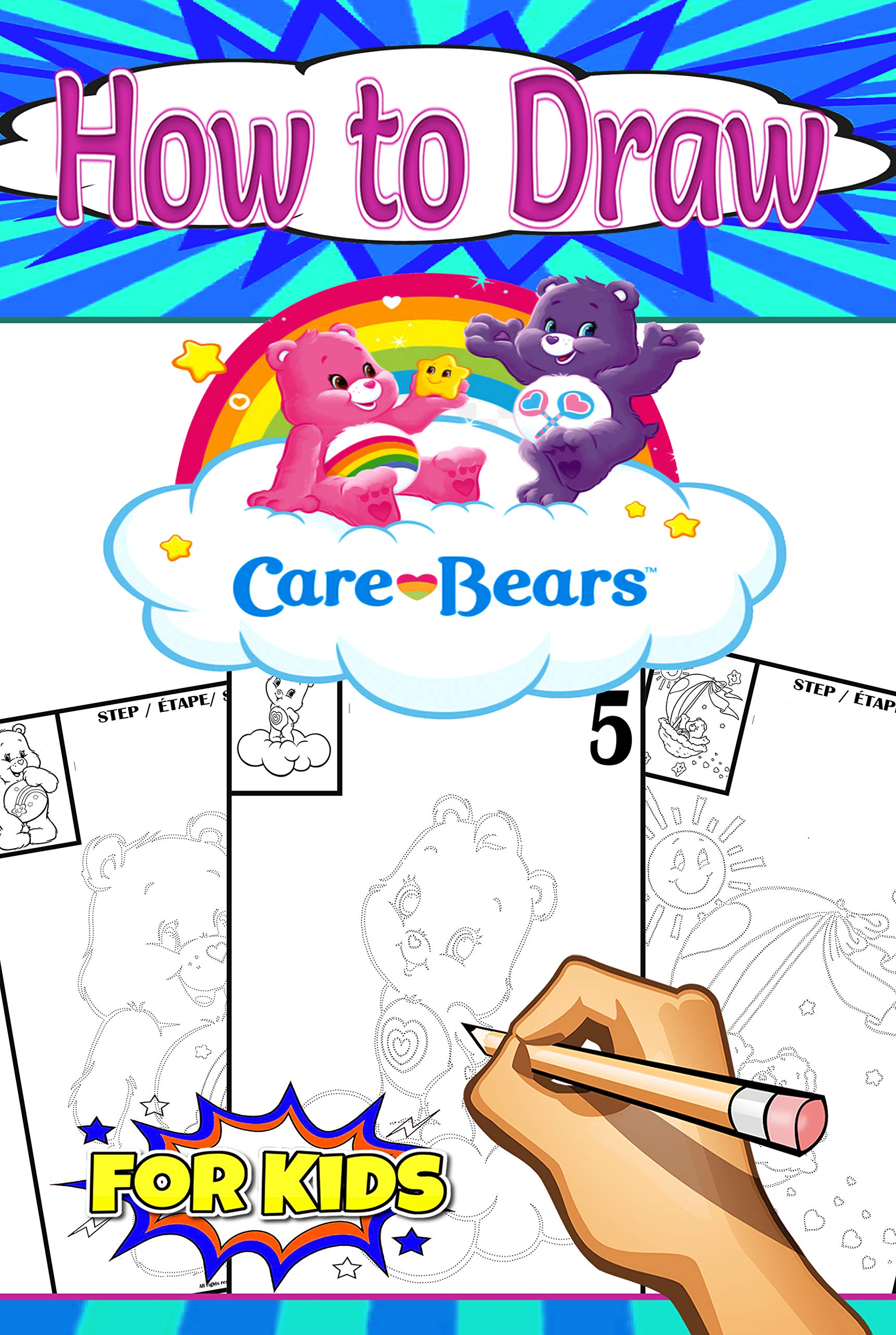 How to Draw Care Bears: for Kids and Teens fans, Trace, Draw and Color ...
