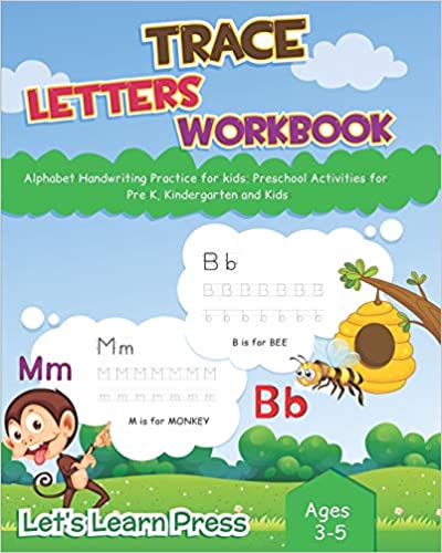 Trace Letters Workbook, Alphabet Handwriting Practice for Kids ...