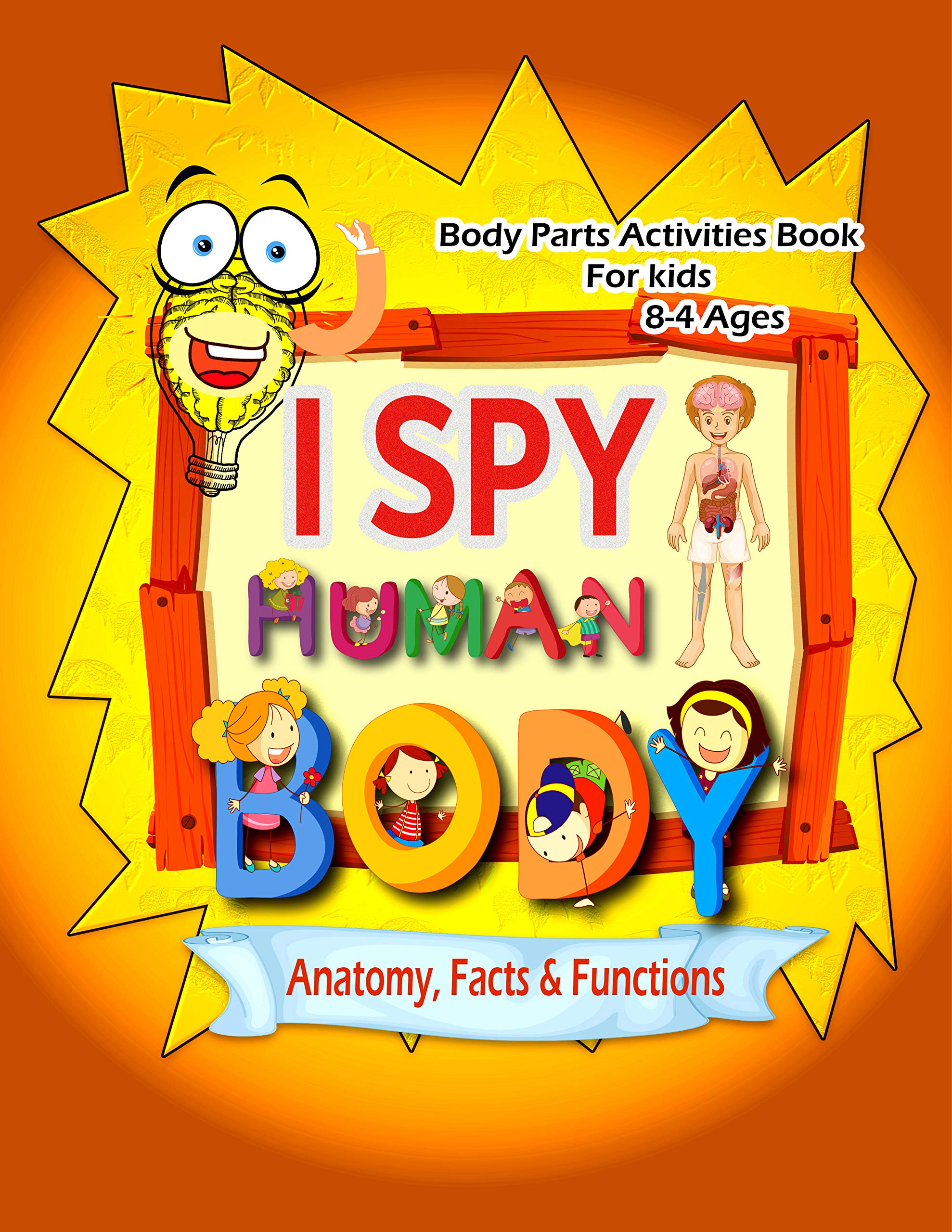 Body Parts Activities book for kids Ages 4-8 , I spy human body Anatomy ...