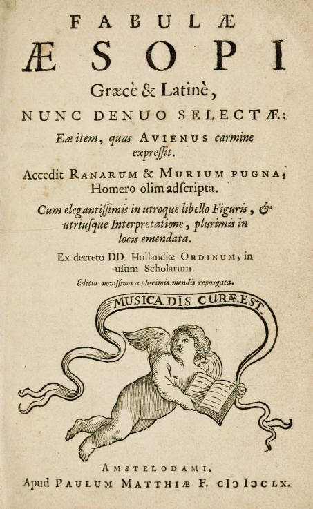 Fabulae Aesopi Graecae Et Latine, Nunc Denuo Selectae by Thomas Prince ...