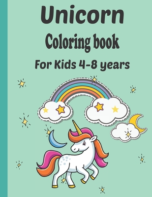 Unicorn coloring book For children 4-8 years: Activity book for home or ...