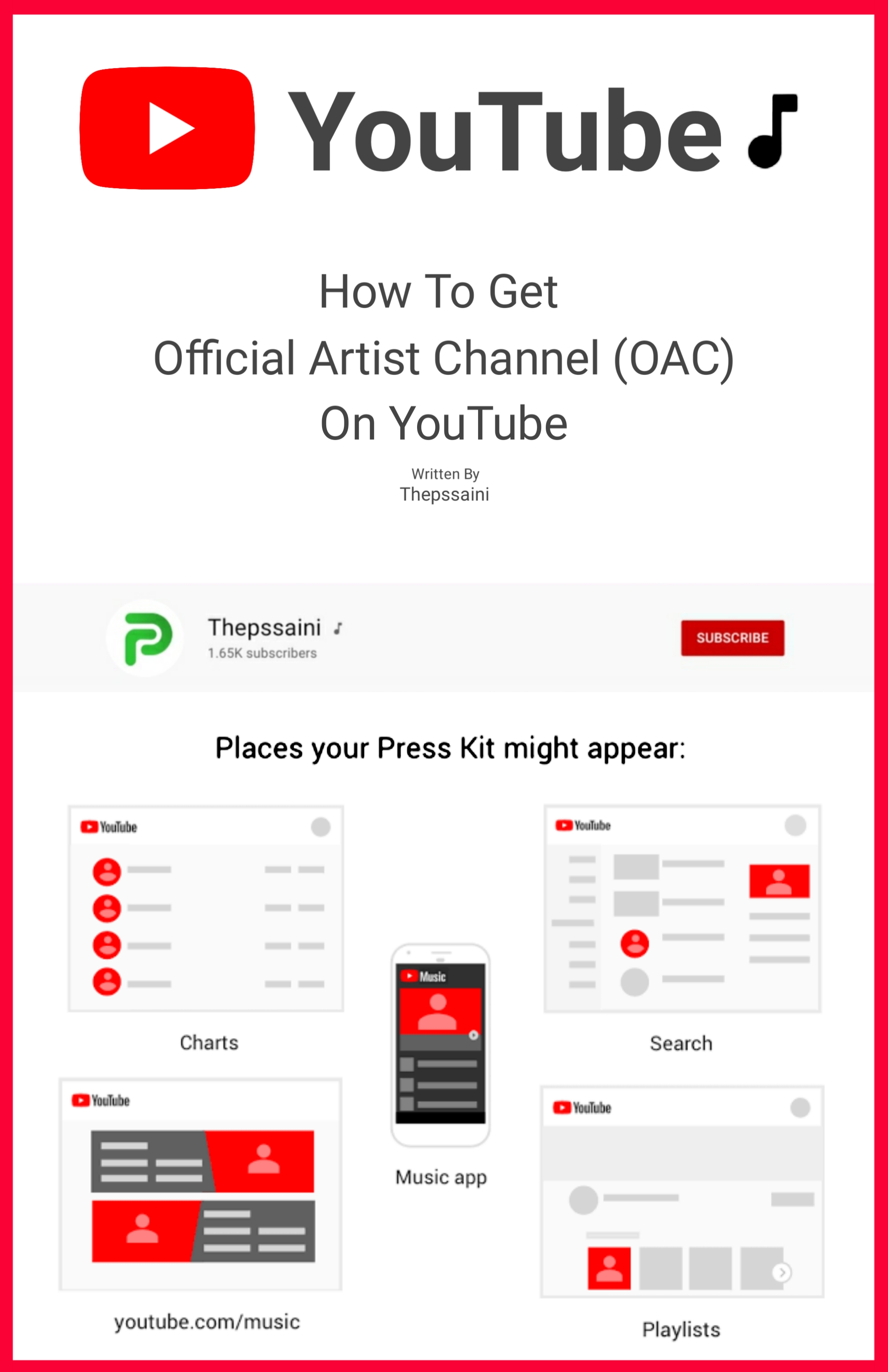 A Simple Guide To Get An Official Artist Channel (OAC) On YouTube by ...