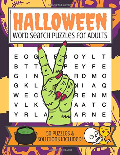 Halloween Word Search Puzzles for Adults Book: Fun Large Print Word ...
