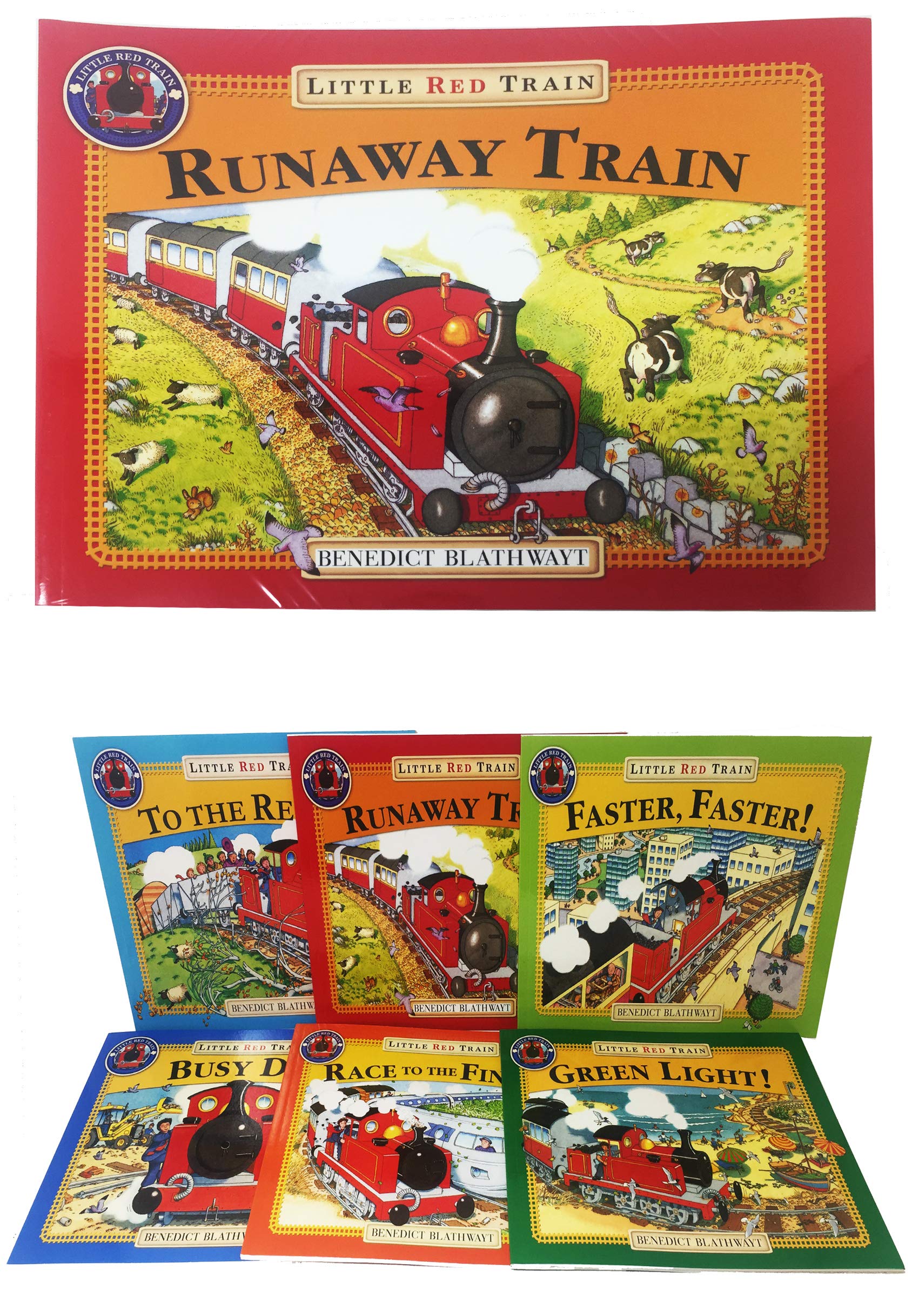 Little Red Train 6 Books Collection Set (Runaway Train, To The Rescue ...