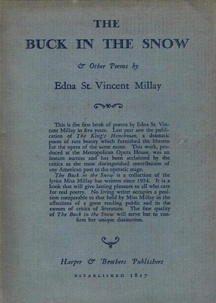 The Buck in the Snow by Edna St. Vincent Millay | Goodreads