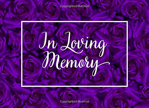 In loving Memory: Purple Roses Funeral And Memorial Service Guest Book ...