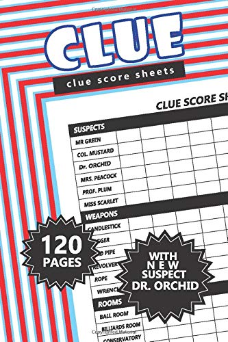Clue Score Sheets: Clue Score Sheets with Dr Orchid Handy Size 6x9 inch ...
