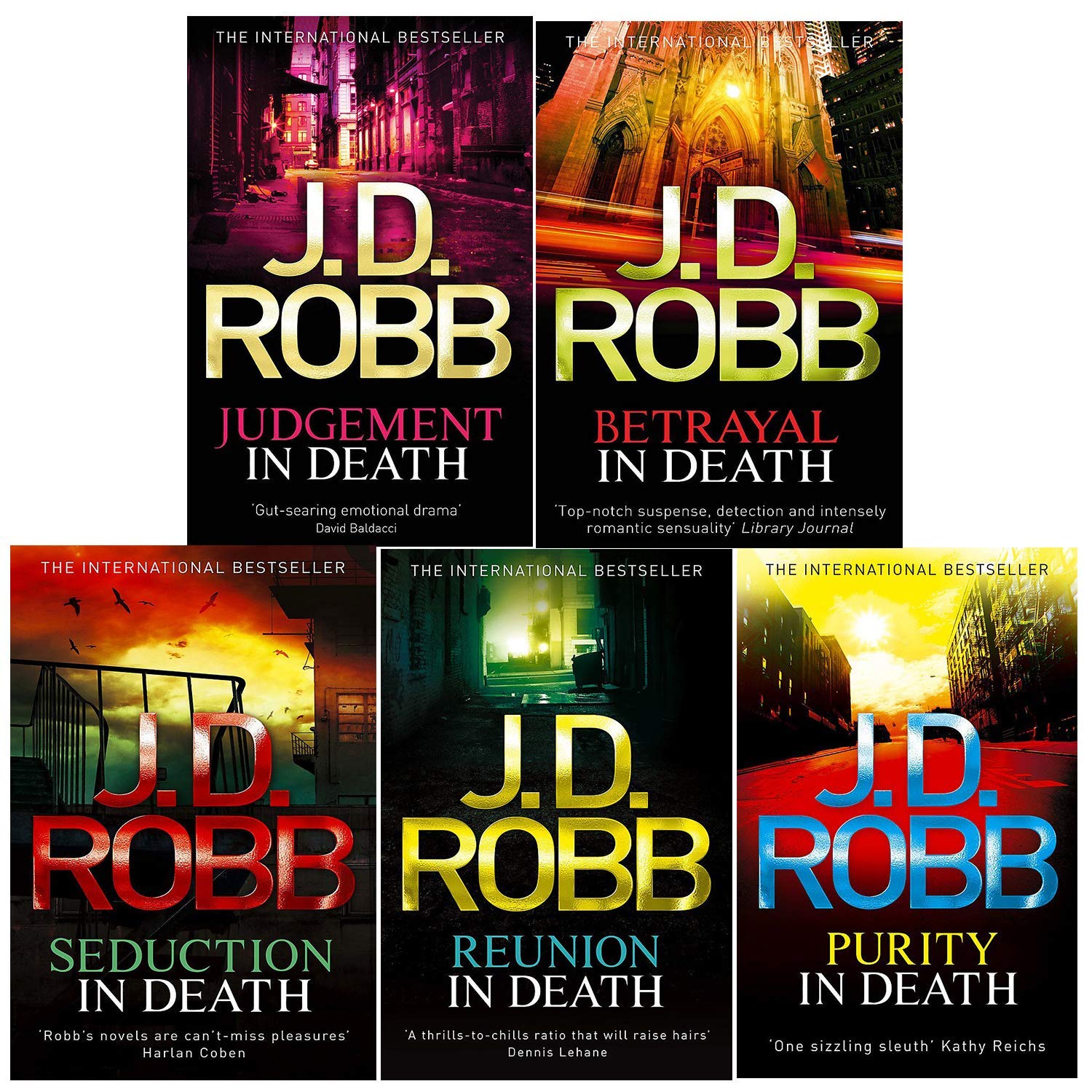 J.D. Robb Death Series 3- Books 11-15: 5 Books Collection Set by J.D ...