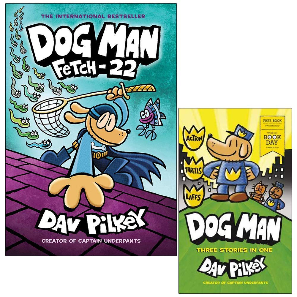 Dog Man 2 Books Collection Set: Fetch-22 & Dog Man World Book Day by ...