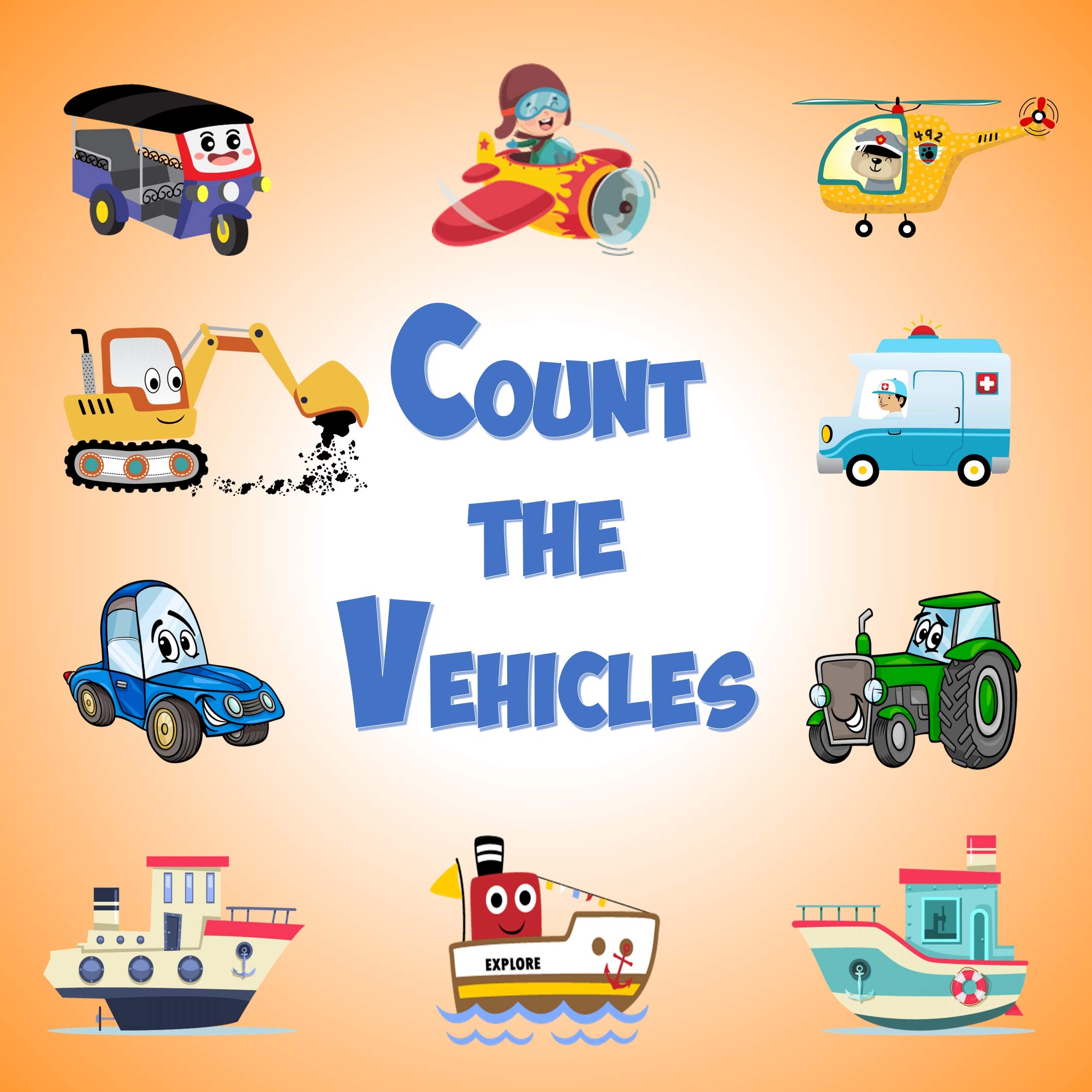 Count the vehicles: Learn counting practice, A logical book for ...