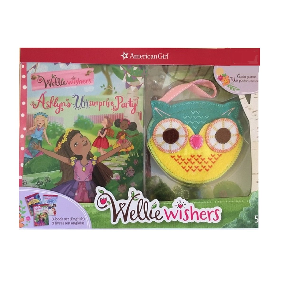 American Girl Welliewishers 3 Book Set plus Owl Coin Purse for Girls by ...