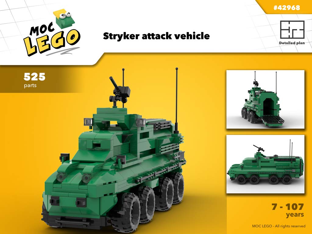 Stryker attack vehicle (Instruction Only): MOC LEGO by Bryan Paquette ...
