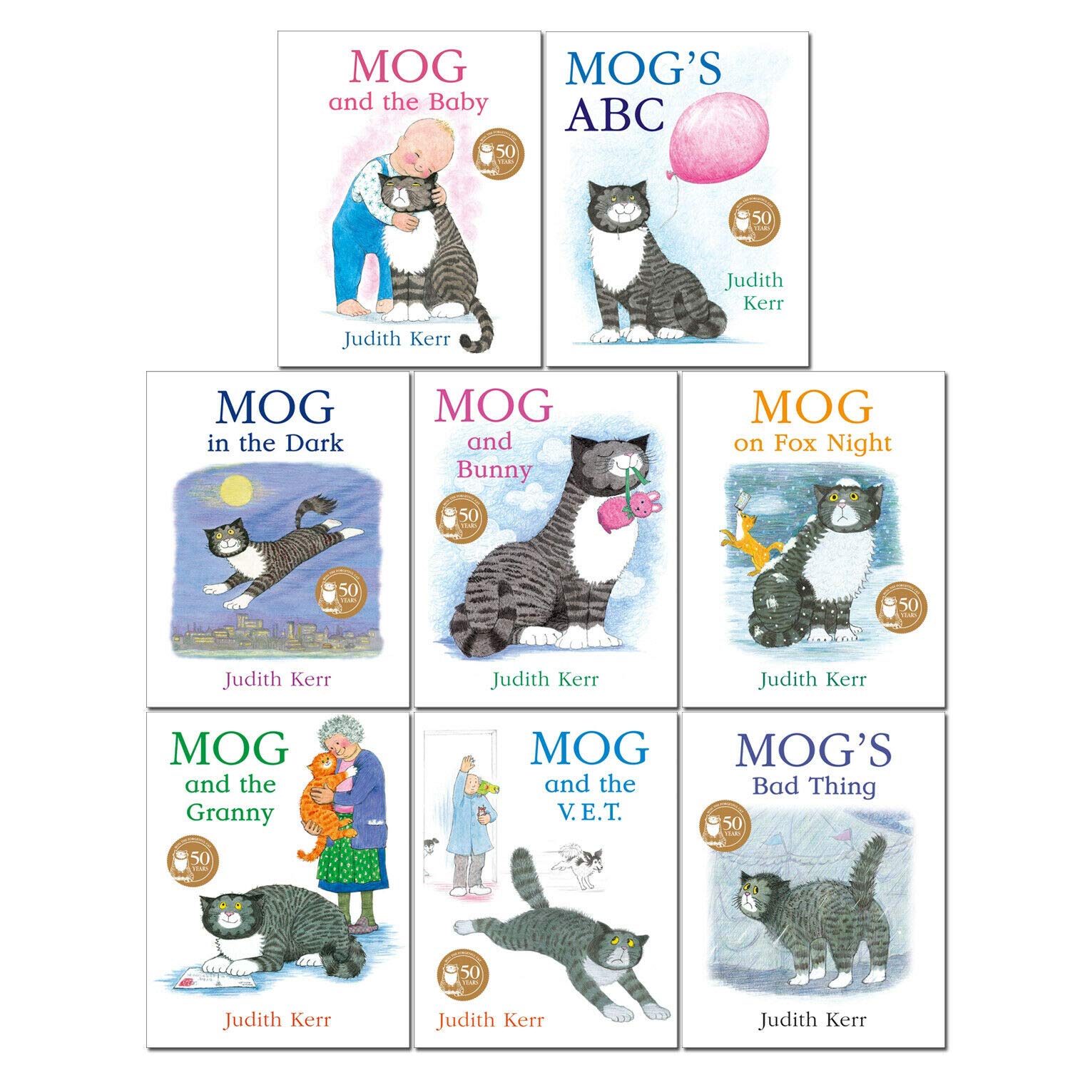 Mog 8 Books Collection Set: Mog and The Baby / Mog's ABC / Mog in the ...