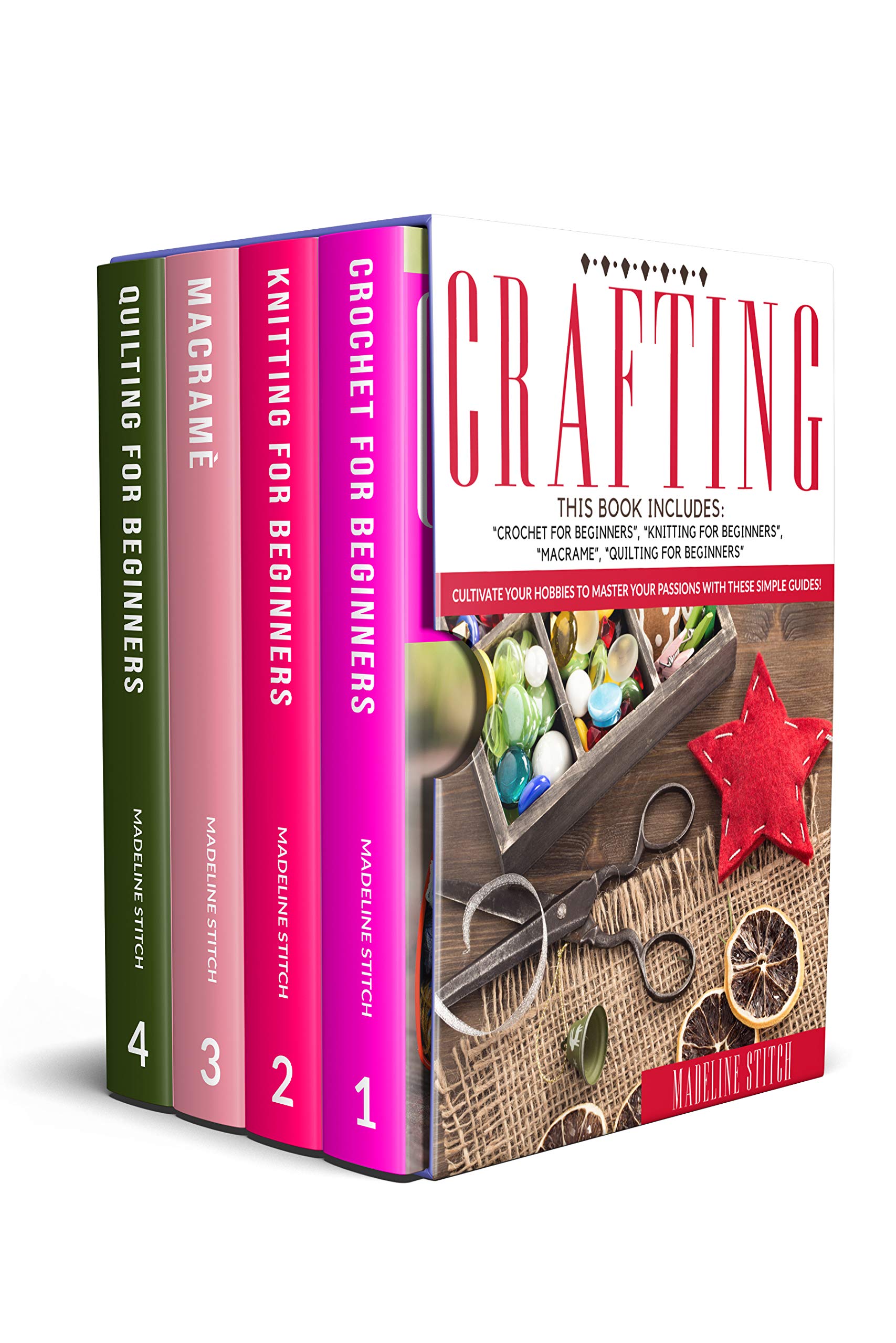 CRAFTING: 4 Books In 1: "Crochet For Beginners", "Knitting For ...