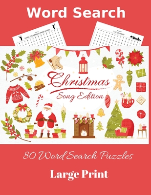 Word Search Christmas Song Edition: 80 Word Search Puzzles, Large Print ...