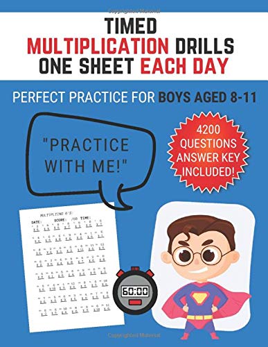 Timed Multiplication Drills: One Sheet Each Day - Math Workbook For ...