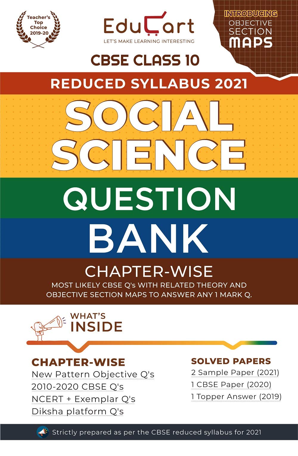 Educart CBSE Social Science Class 10 Question Bank (Reduced Syllabus ...