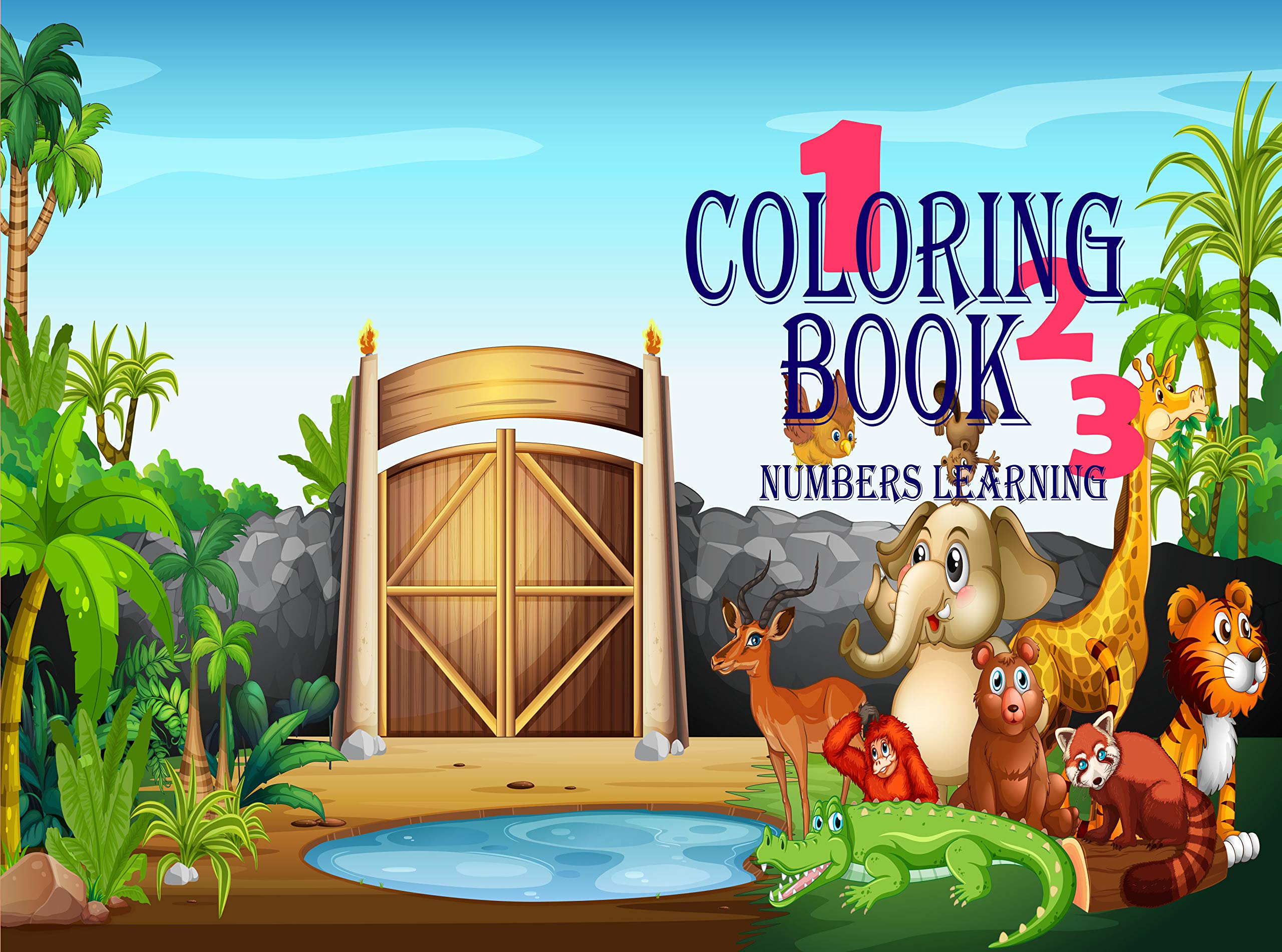 number learning coloring book: coloring book for kids learning numbers ...