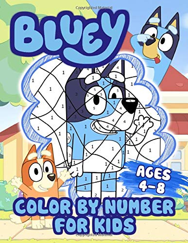 Bluey Color By Number Printable 90cn Bluey Closeup Coloring