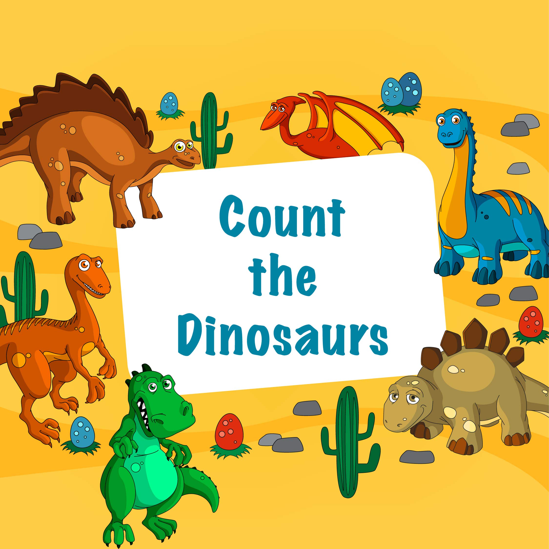 Count The Dinosaurs Book: Counting picture puzzle from 1 to 10 for kids ...