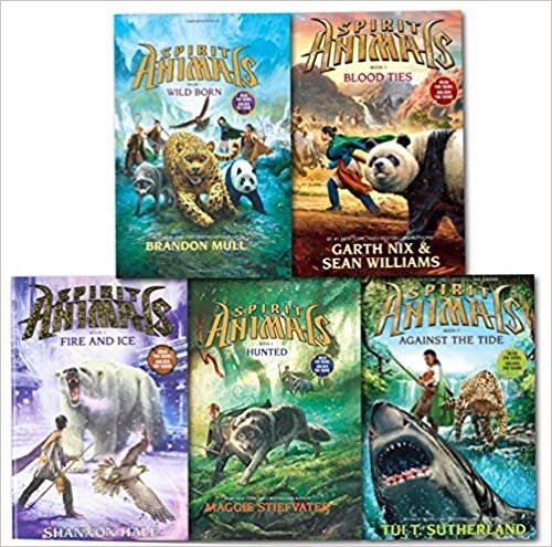 Spirit Animals Set of 5 Books: #1 Wild Born Spirit Animals #2: Hunted ...