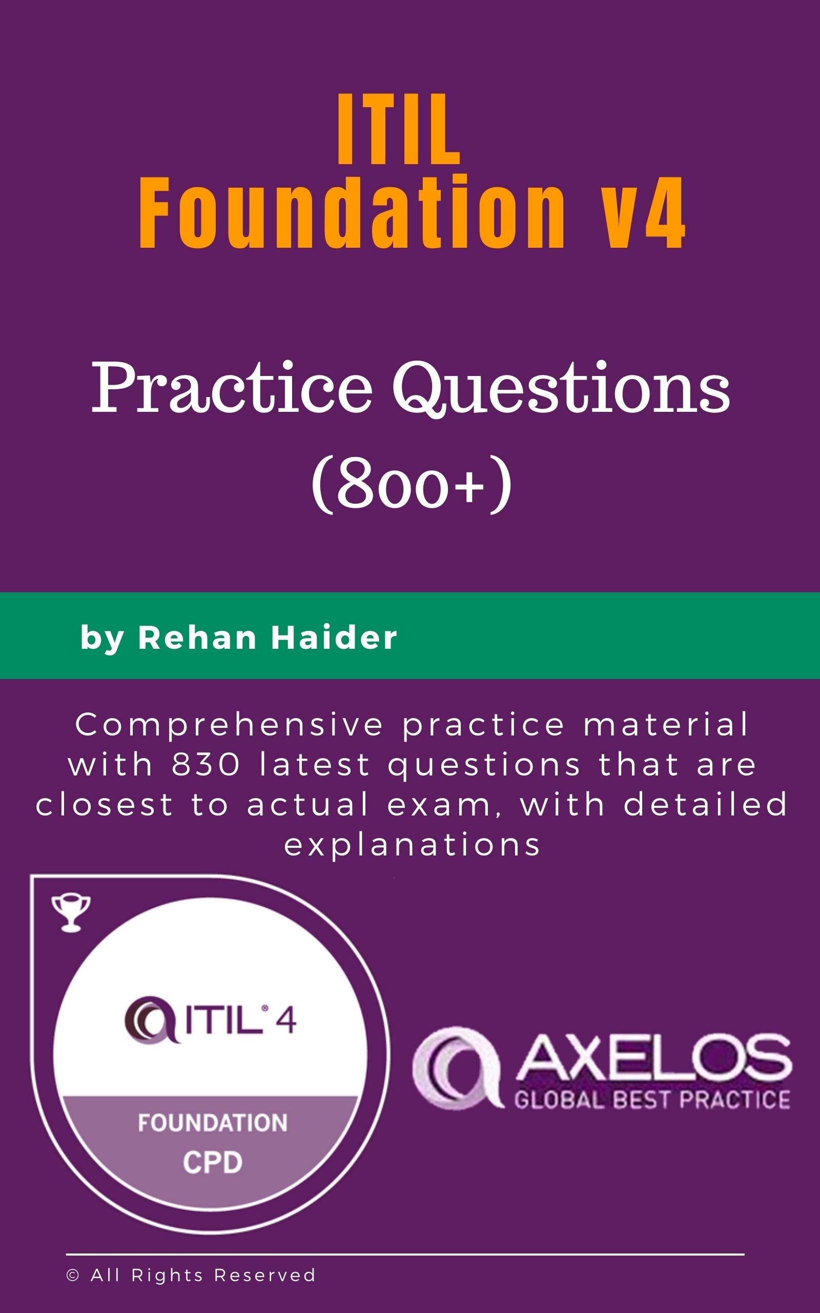 ITIL v4 Foundation Certification: Practice Questions (2024 Updated) by ...