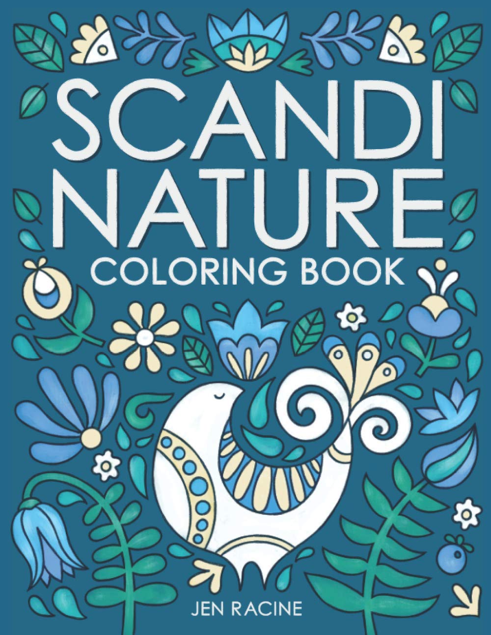 Scandi Nature Coloring Book: Easy, Stress-Free, Relaxing Coloring for ...