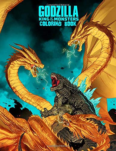 Godzilla Coloring Book: 50 coloring pages for kids and adults: Godzilla ...