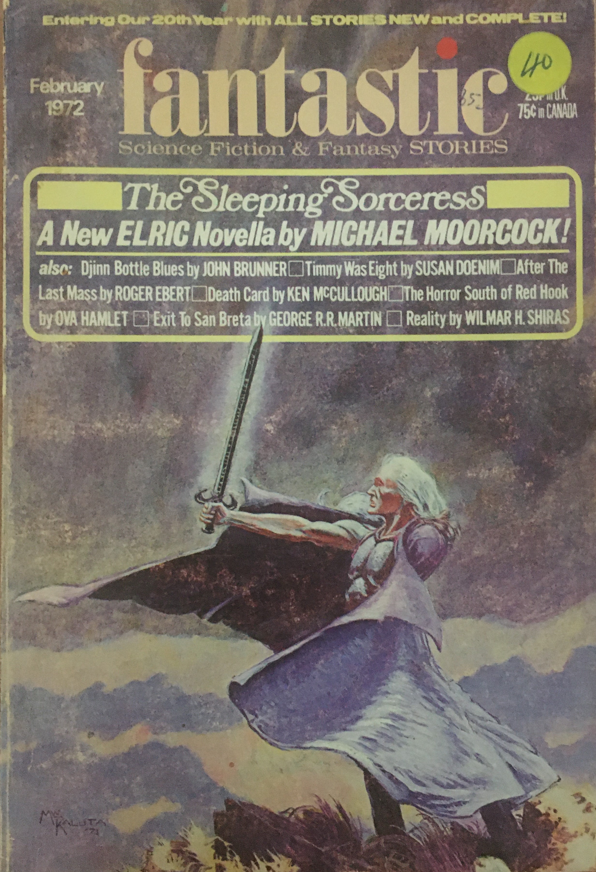 Fantastic Science Fiction & Fantasy Stories February 1972 by Ted White ...