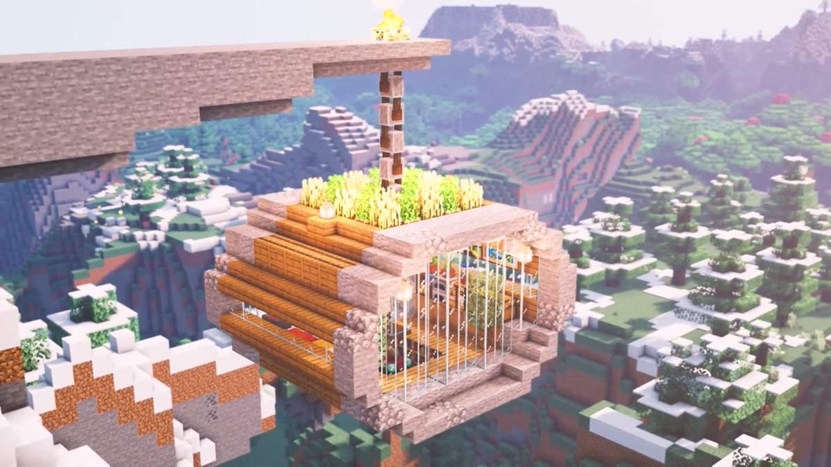 Minecraft How To Build a Hanging House With Everything You Need To ...