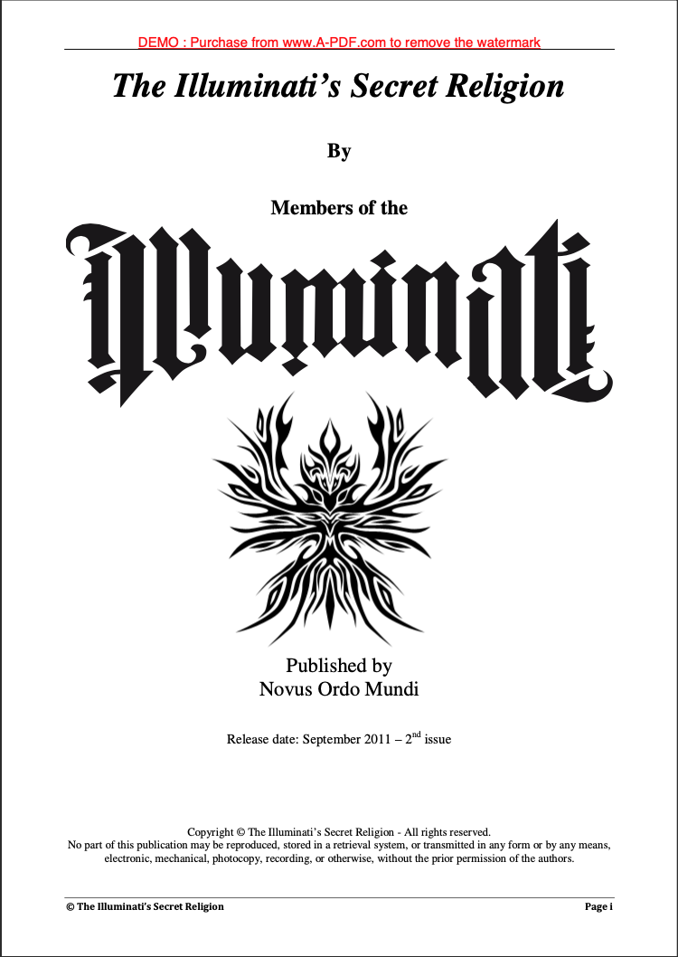 The Illuminati's Secret Religion 0911 Part 4 by Member of Illuminati ...