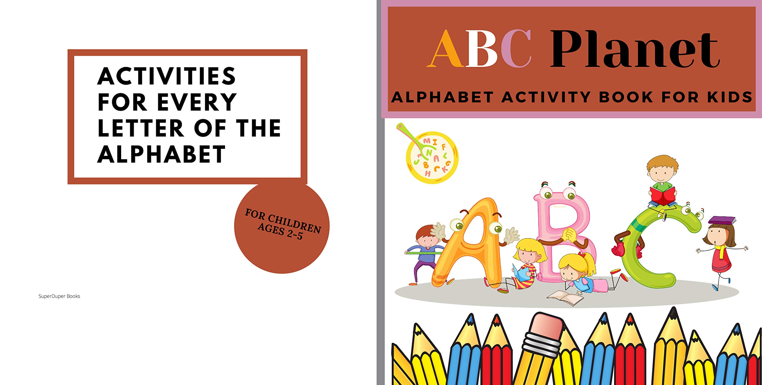 ABC Planet Aplhabet Activity Book For Kids: Alphabet List Vocabulary ...