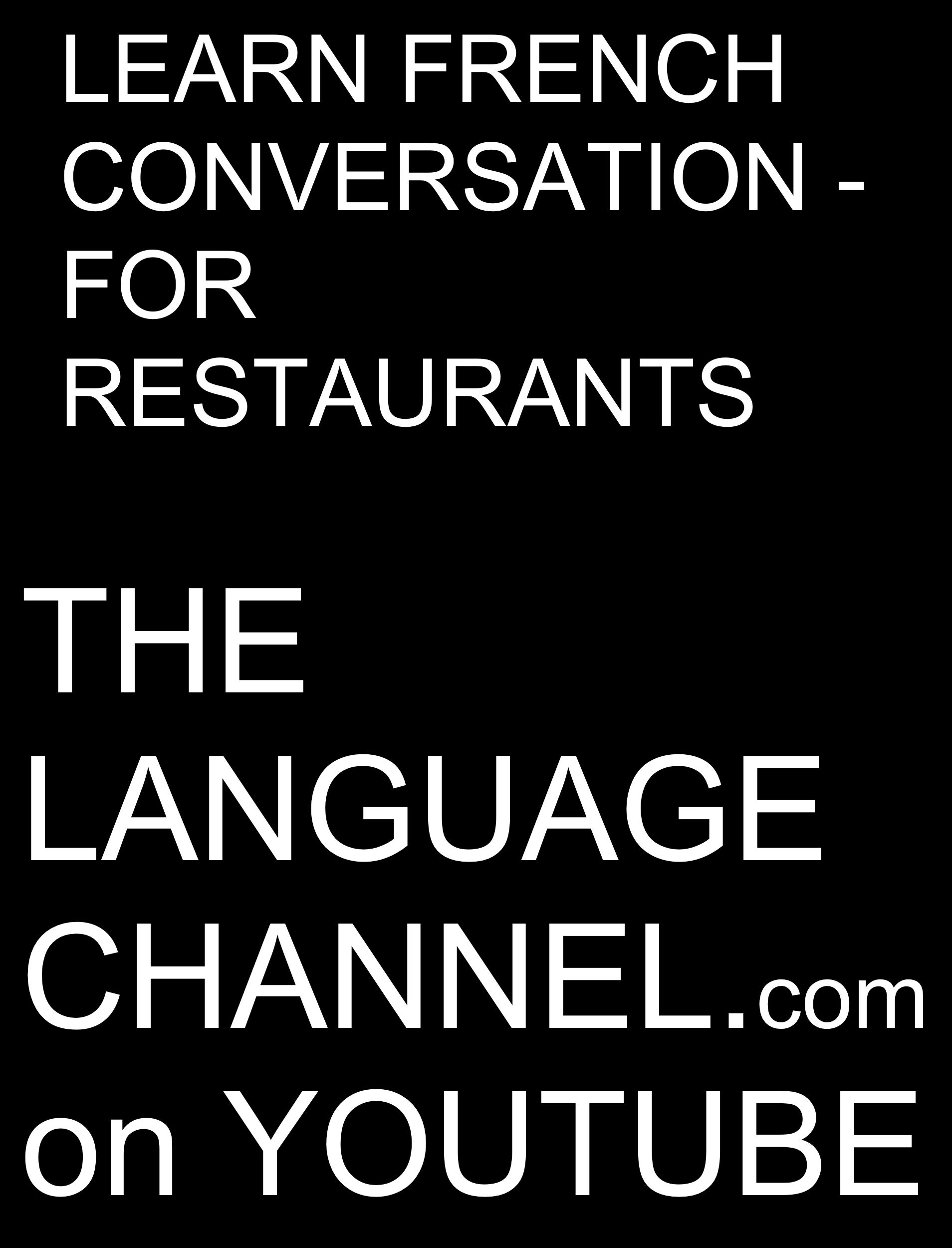 Ordering Food At A Restaurant In French Conversation For Beginners – RQWYPU