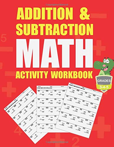 Addition and Subtraction Math Activity workbook 3rd 4th 5th Grades ...