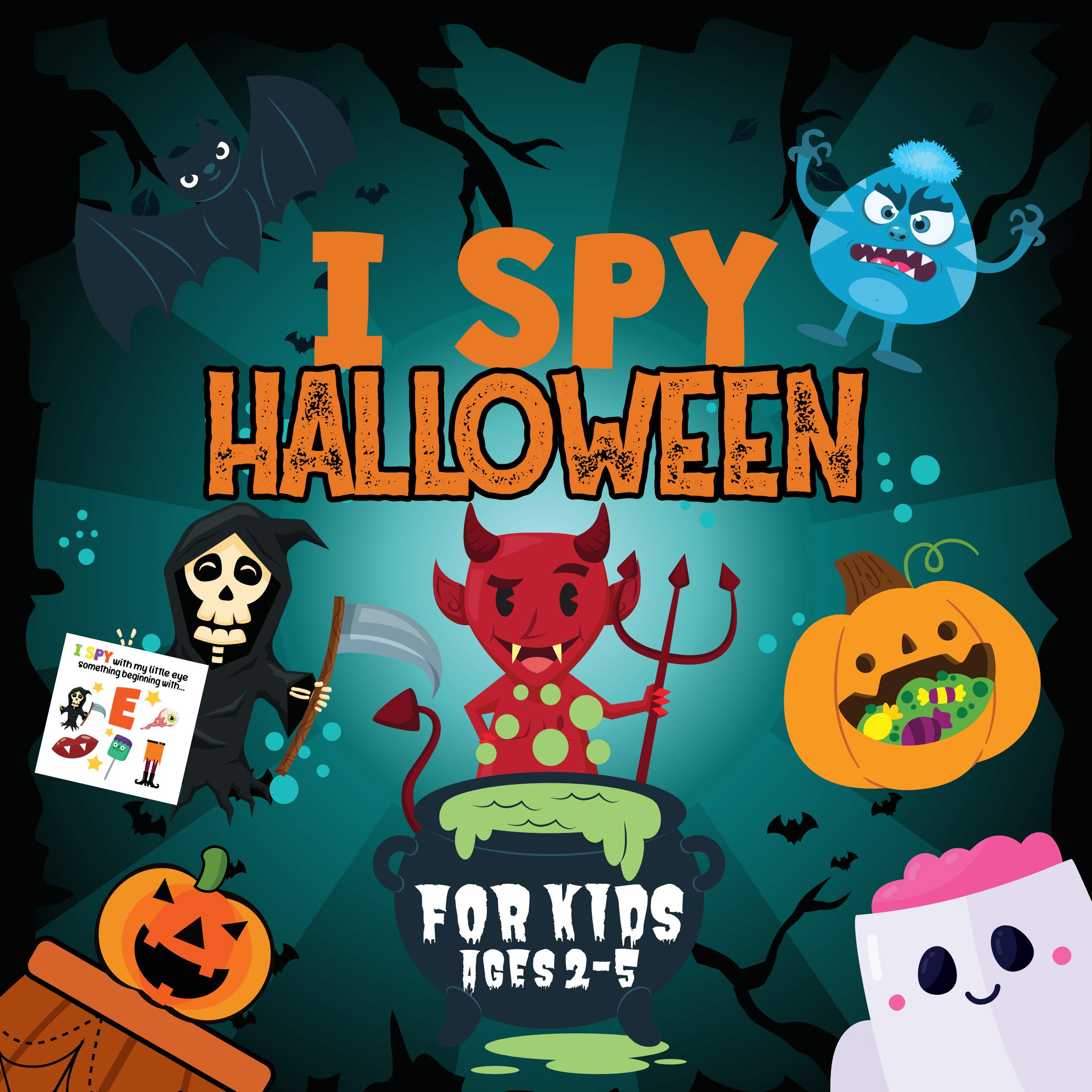 I Spy Halloween: A Fun Guessing Game Activity Book For Kids Ages 2-5 ...