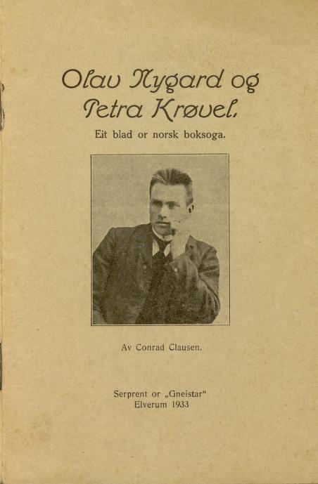 Olav Nygard og Petra Krøvel: Eit blad or norsk boksoga by Conrad ...