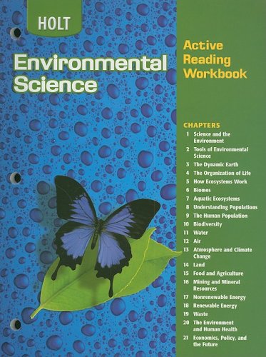 Holt Environmental Science: Active Reading Workbook by Holt, Rinehart ...