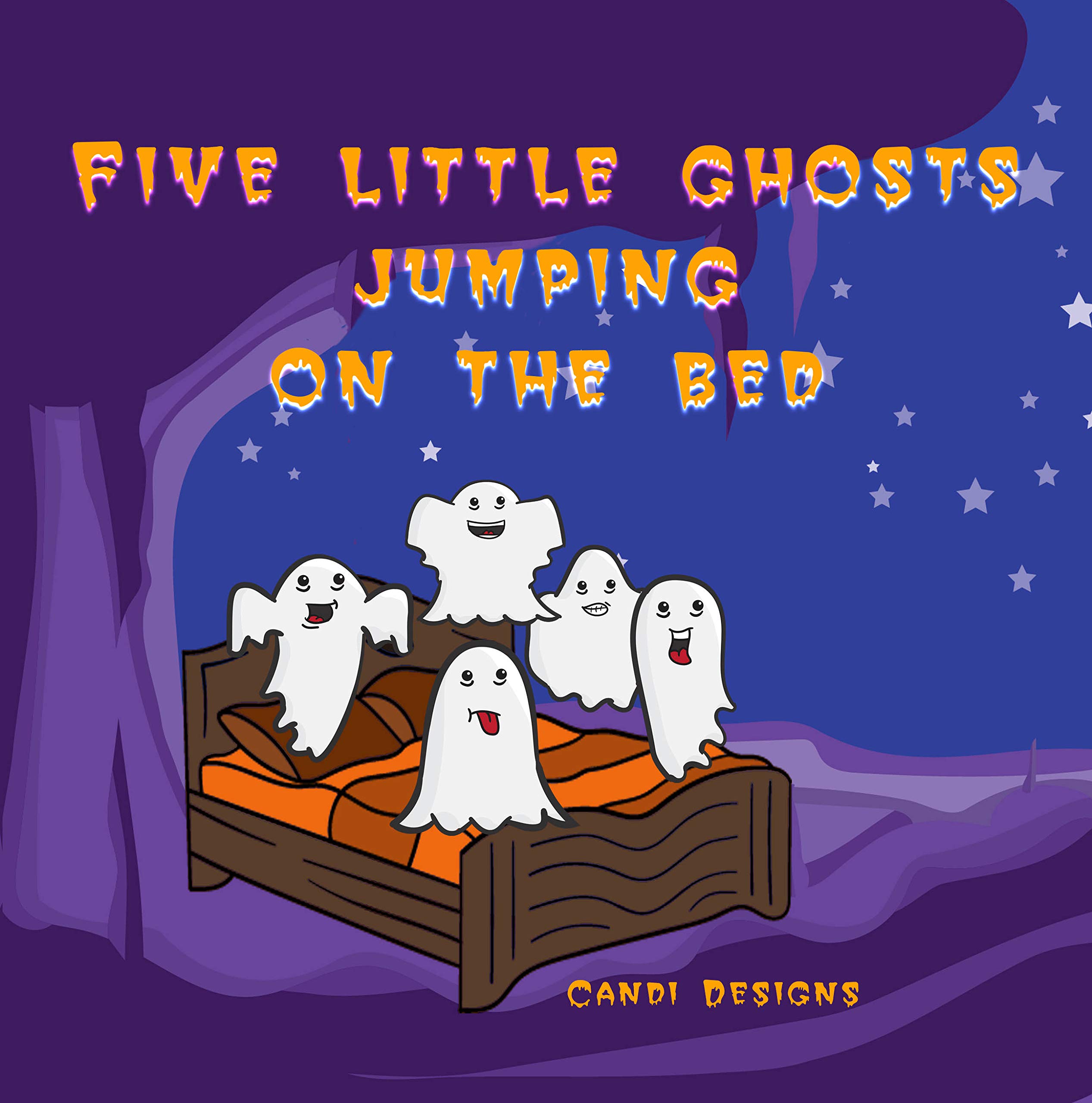 Five little Ghosts Jumping on the bed: Halloween nursery rhyme ...