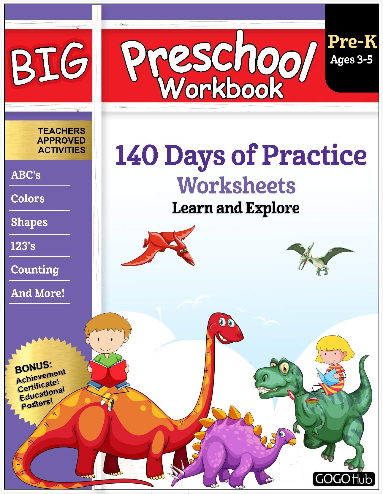 Big Preschool Workbook: Ages 2-5, 140+ Worksheets of PreK Learning ...