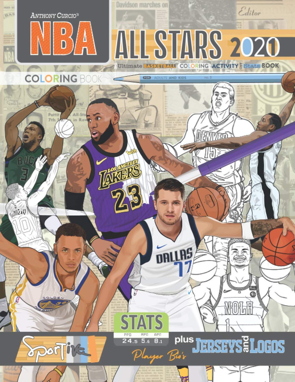 NBA All Stars 2020-21: The Ultimate Basketball Coloring, Activity and ...