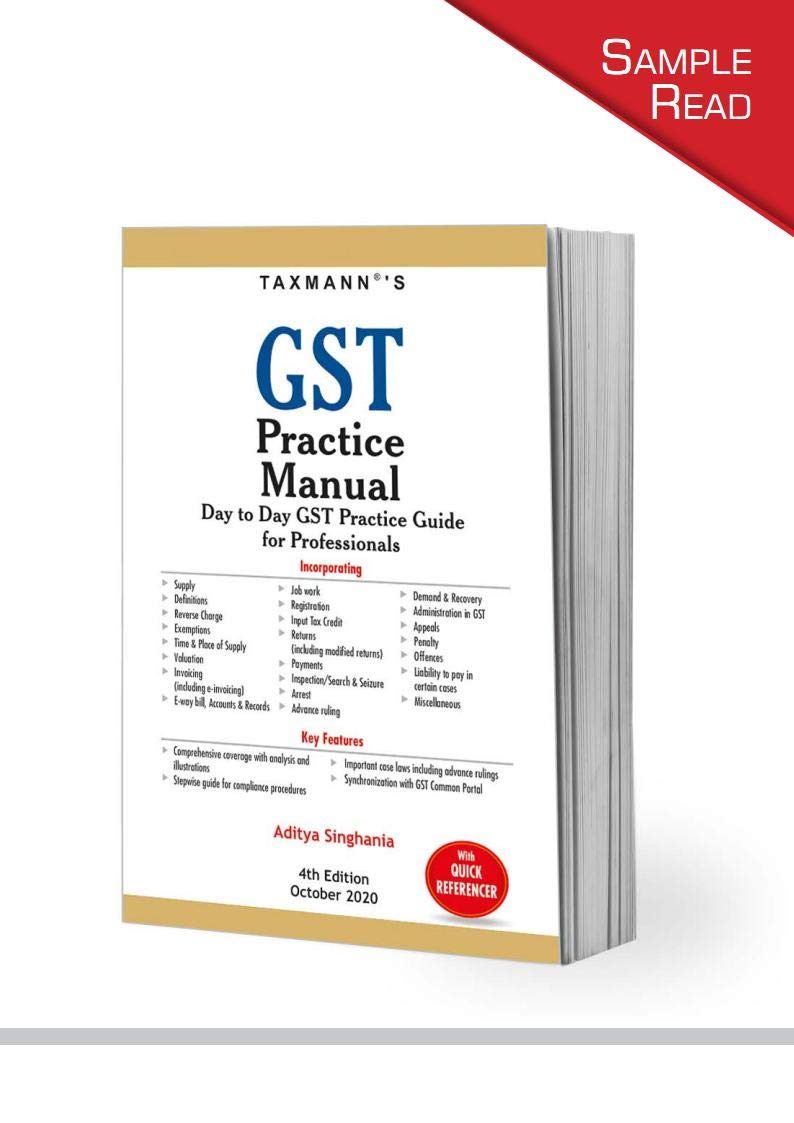 Taxmann's GST Practice Manual – Comprehensive Guide for Understanding ...