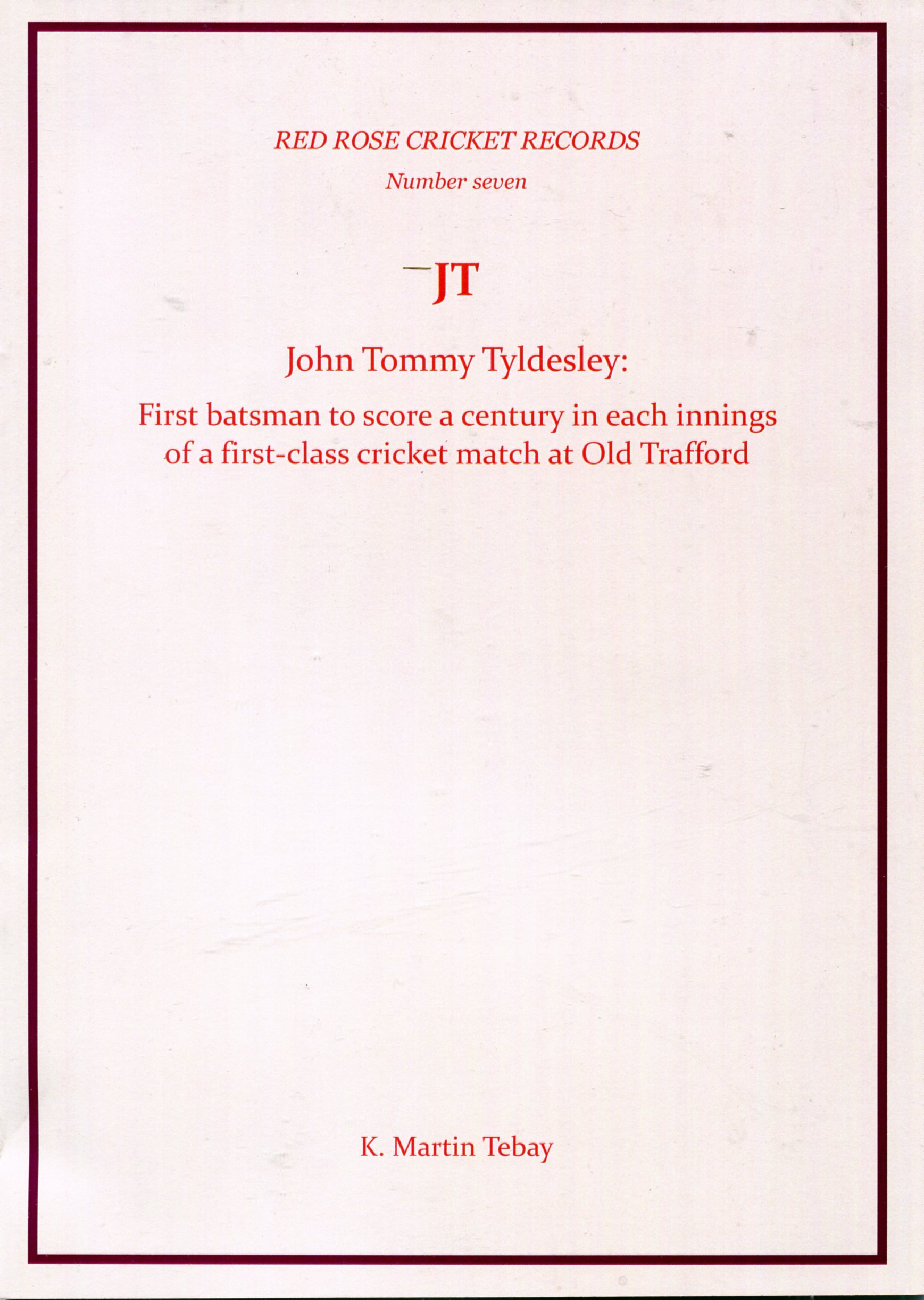 JT John Tommy Tyldesley: First batsman to score a century in each ...